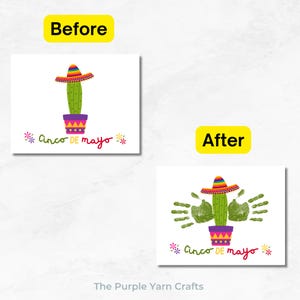 Cinco De Mayo Handprint Art, Cactus Handprint, Cinco De Mayo Preschool ...