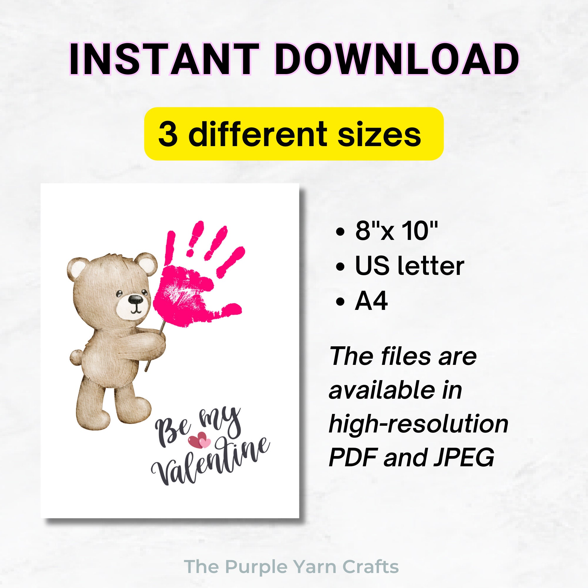 Be My Valentine Handprint, Valentine's Day Handprint, Daycare ...