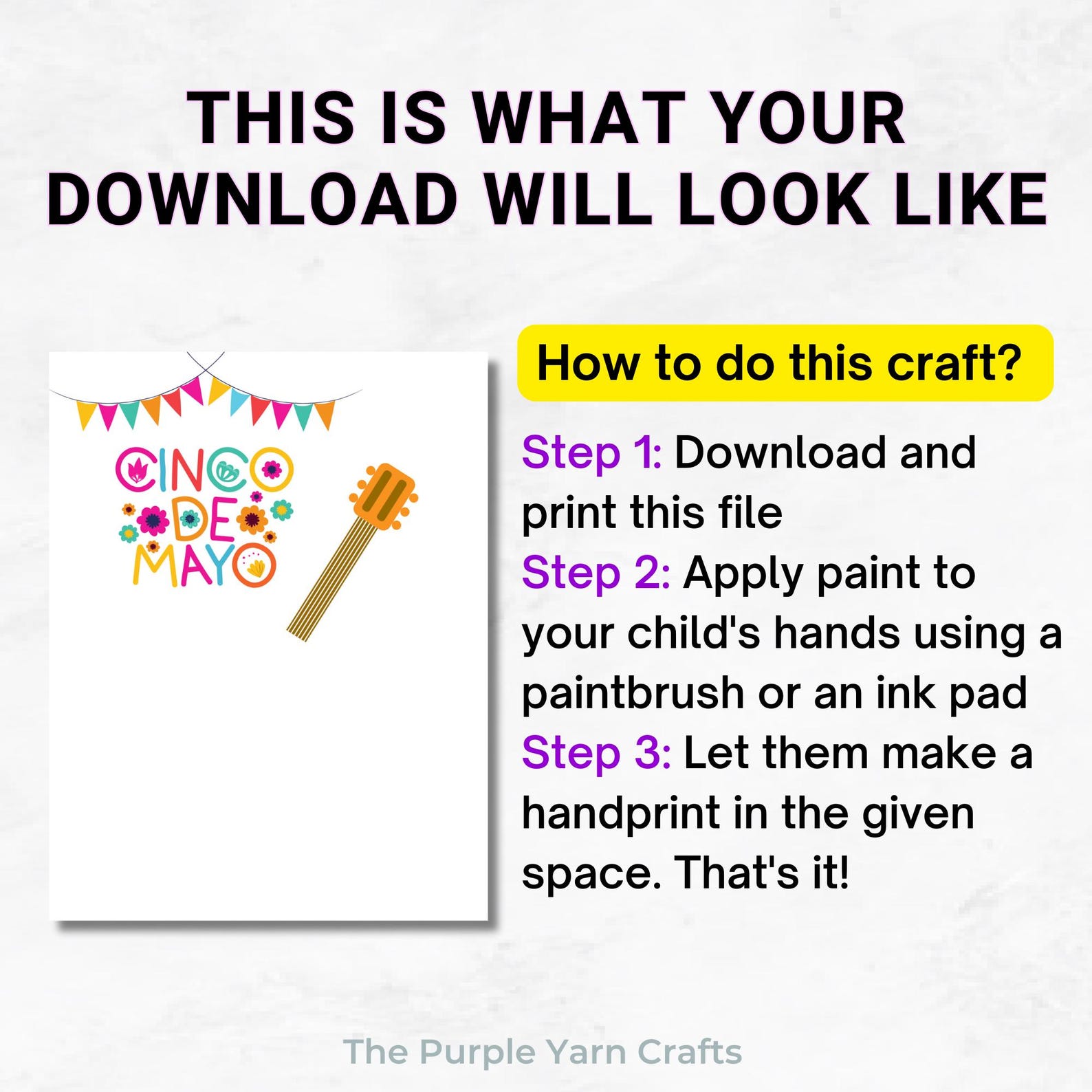 Cinco De Mayo Handprint Art, Guitar Handprint, Cinco De Mayo Craft ...