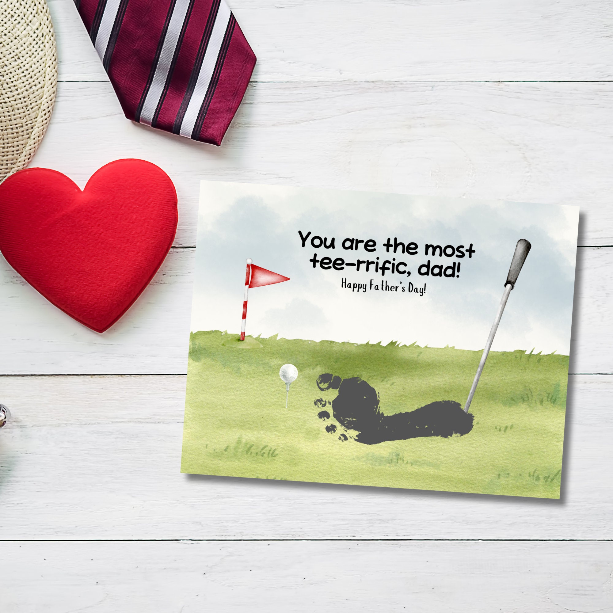 Father's Day Golf Footprint, Father's Day Golf Gift, Father's Day DIY ...