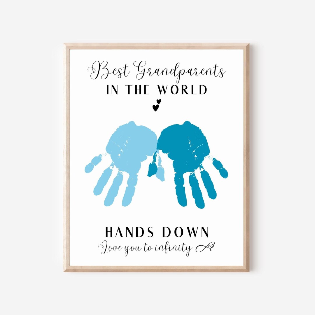 Best Grandparents Hands Down Handprint, Printable Grandparents' Day ...