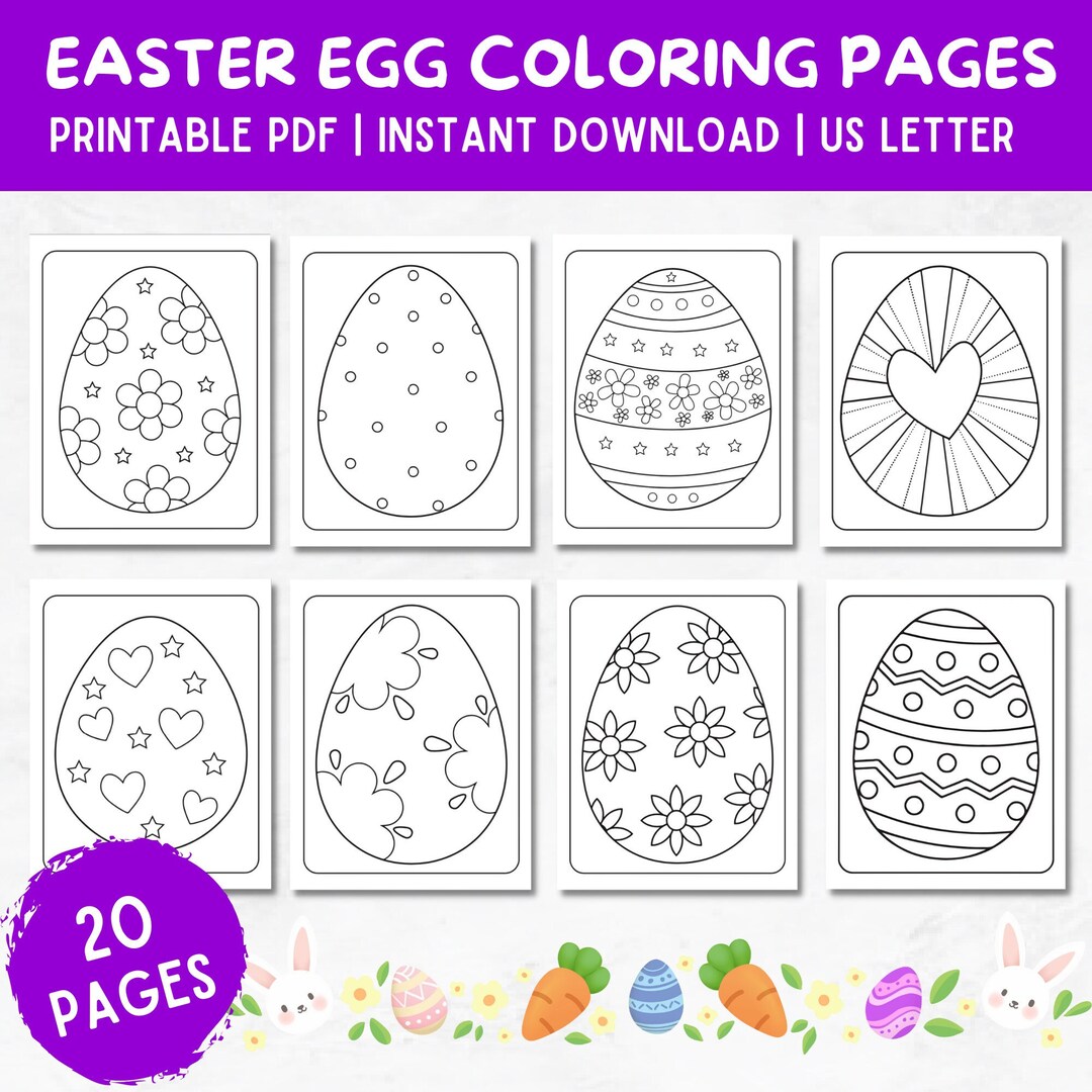 Easter Egg Coloring Pages for Kids,printable Easter Coloring,easter ...