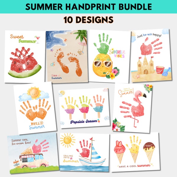 Sailing Into Summer Handprint Art, Sailboat Handprint, Baby Toddler ...