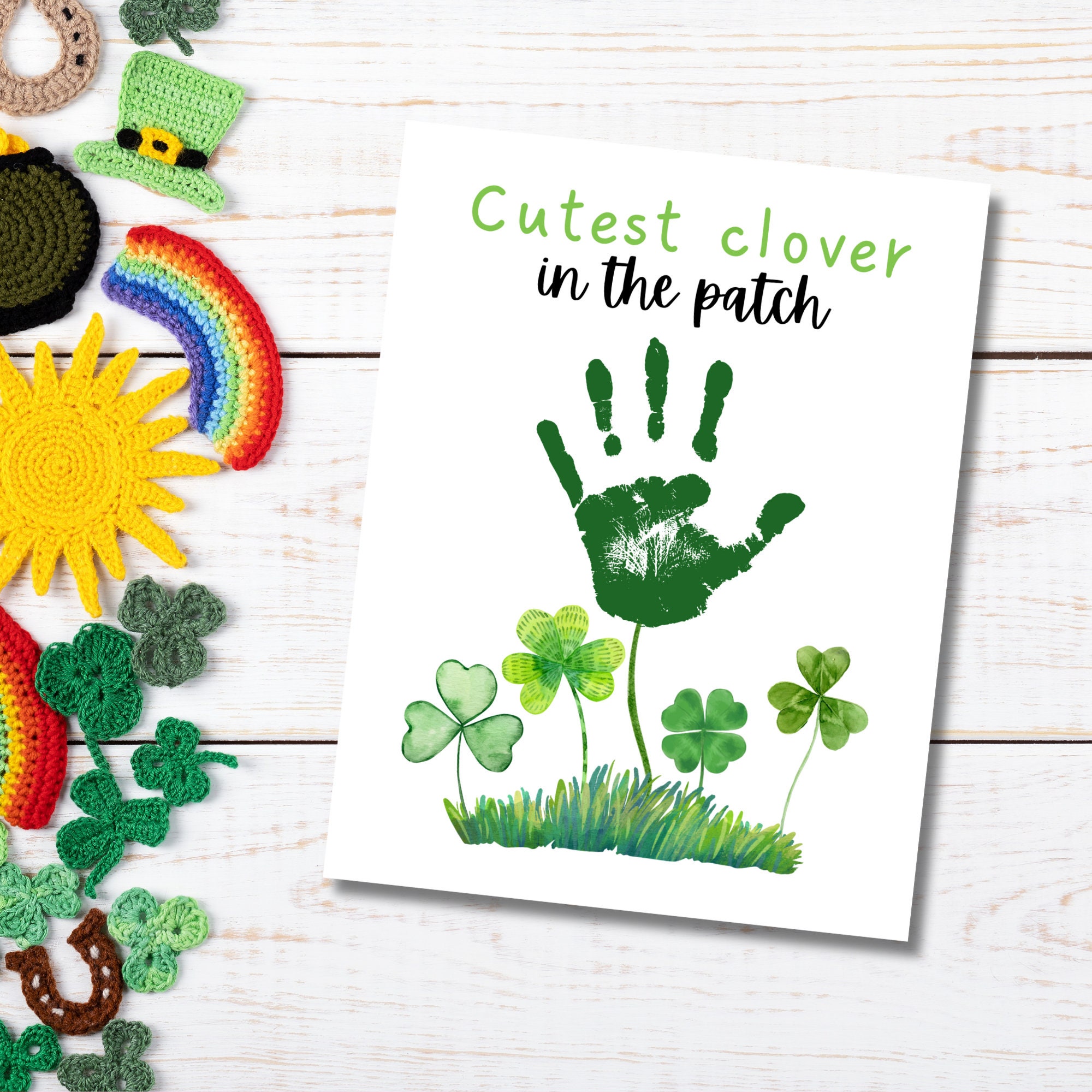 Cutest Clover in the Patch Handprint, St. Patrick's Day Handprint ...