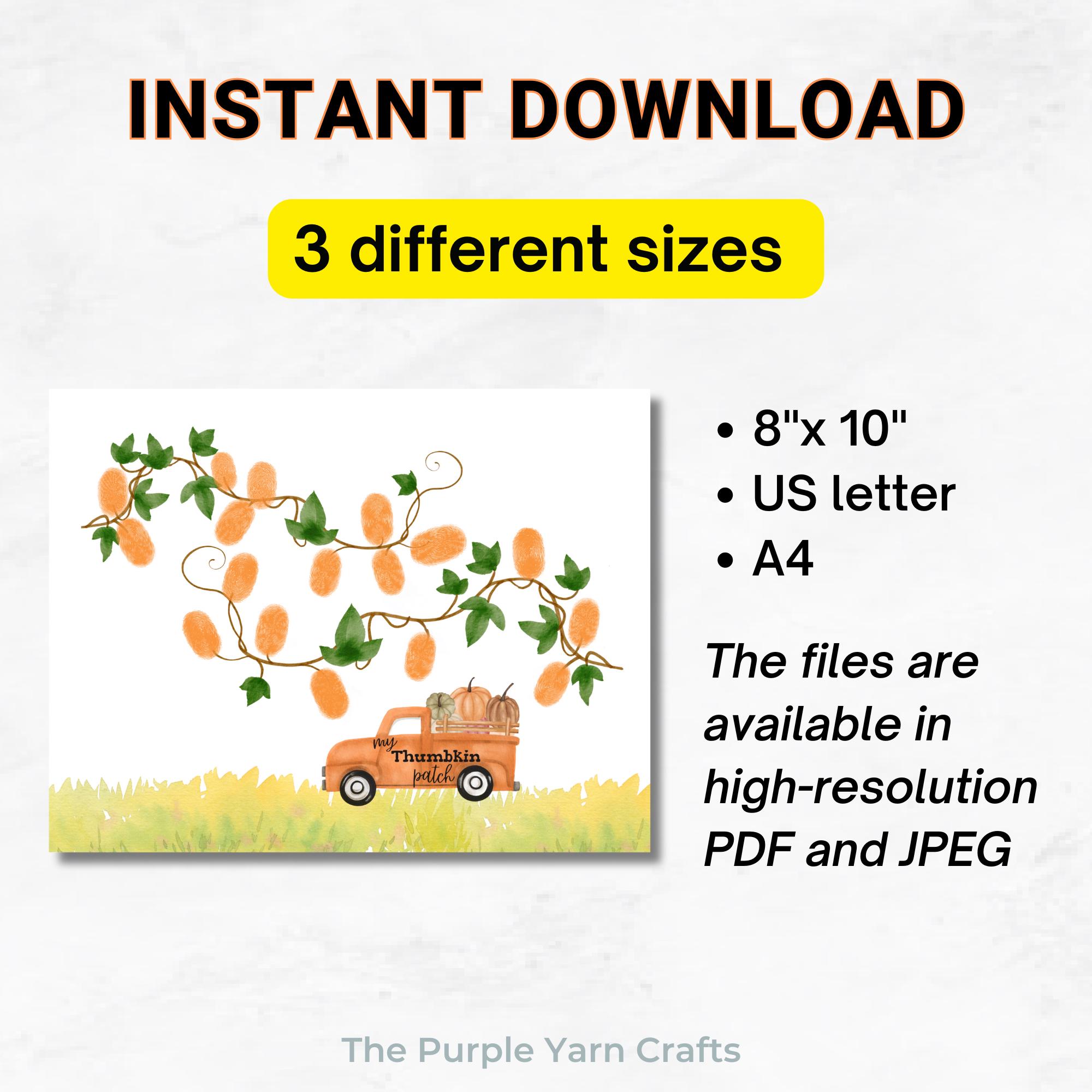 Thumbkin Patch Craft, Fall Fingerprint Craft, Fingerprint Pumpkin, Fall ...