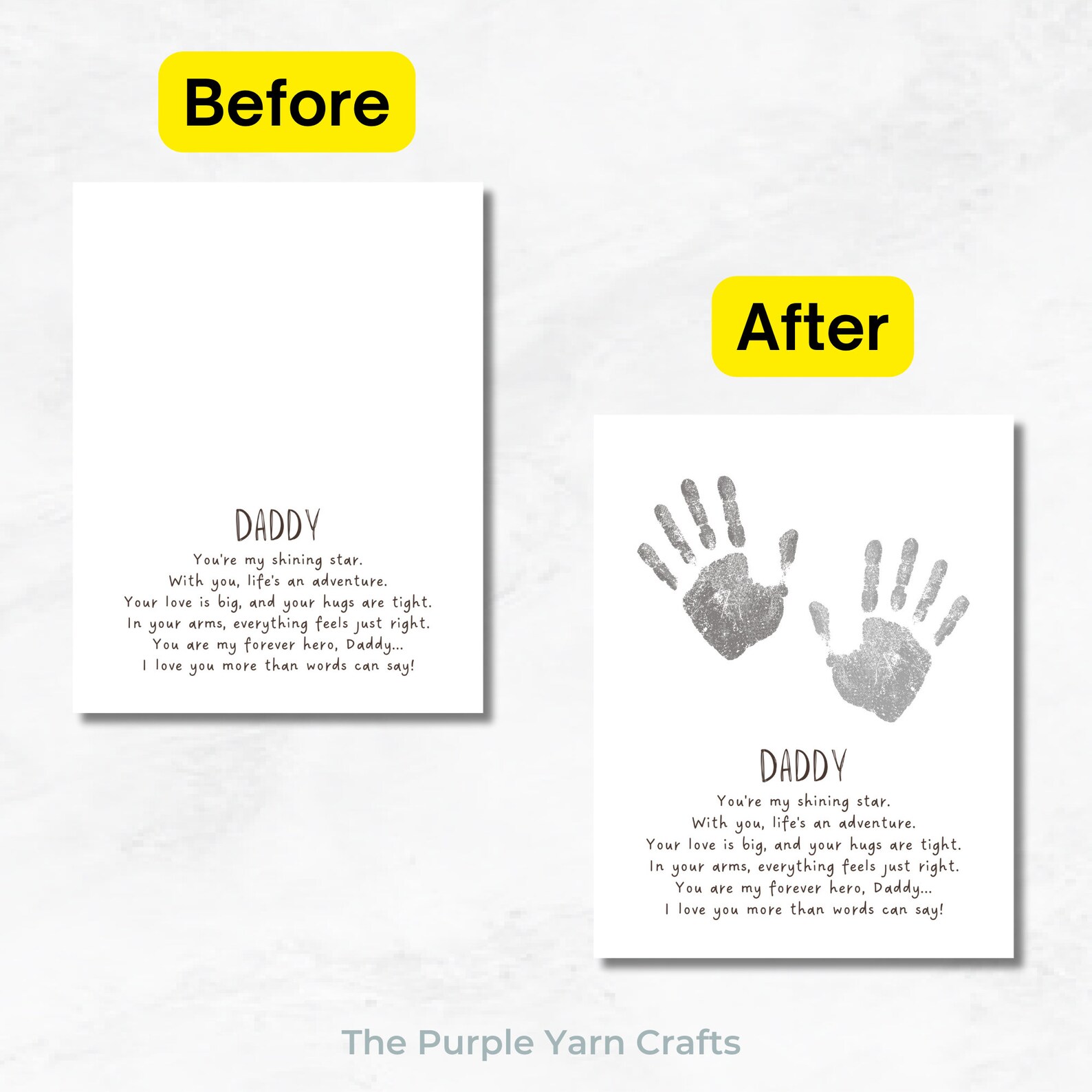 Dad Poem Handprint, Father's Day Poem Printable, Dad Birthday Gift From ...
