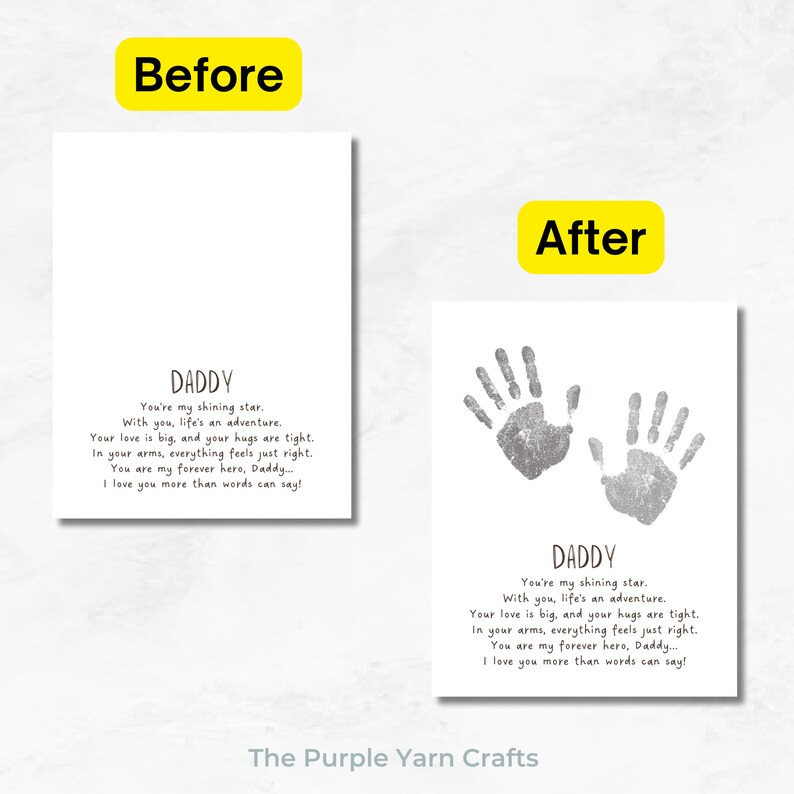 Dad Poem Handprint, Father's Day Poem Printable, Dad Birthday Gift From ...