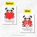 Panda Valentine Handprint Craft, Valentine's Day Handprint Art, Daycare ...