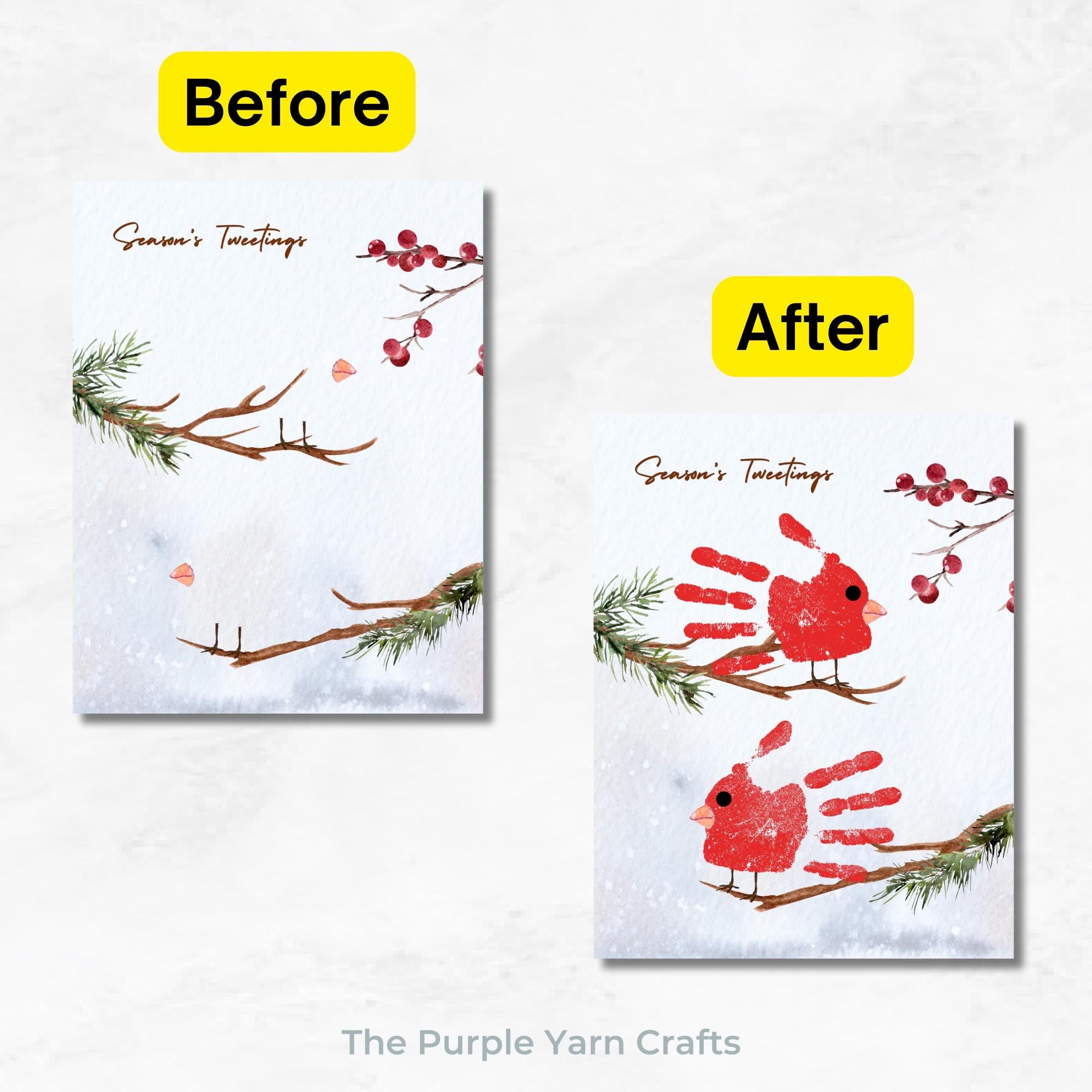 Cardinal Handprint, Seasons Tweetings Handprint, Christmas Handprint ...