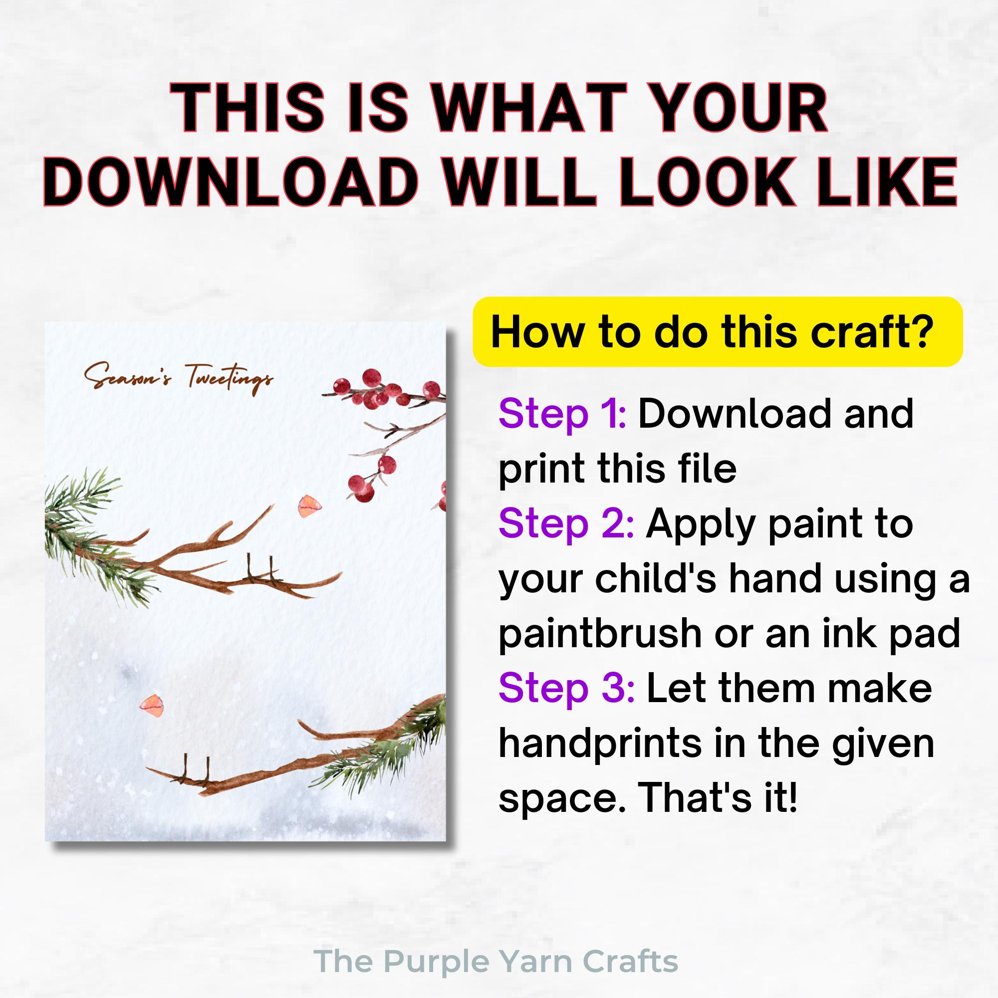 Cardinal Handprint, Seasons Tweetings Handprint, Christmas Handprint ...