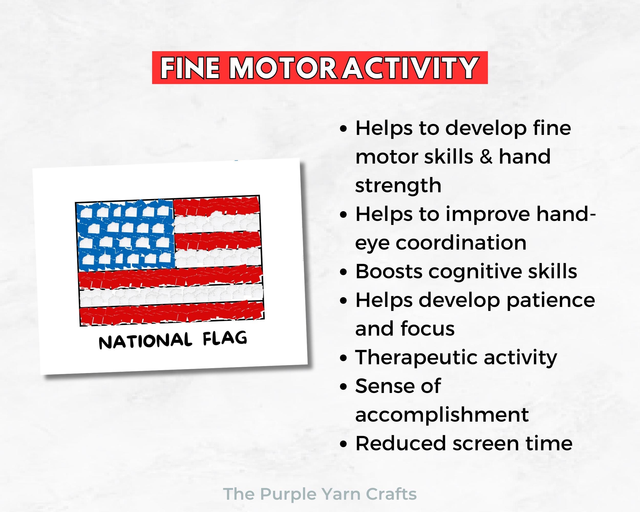 Torn Paper Craft Flag, USA Flag Activity, Torn Paper Flag Template, Cut ...