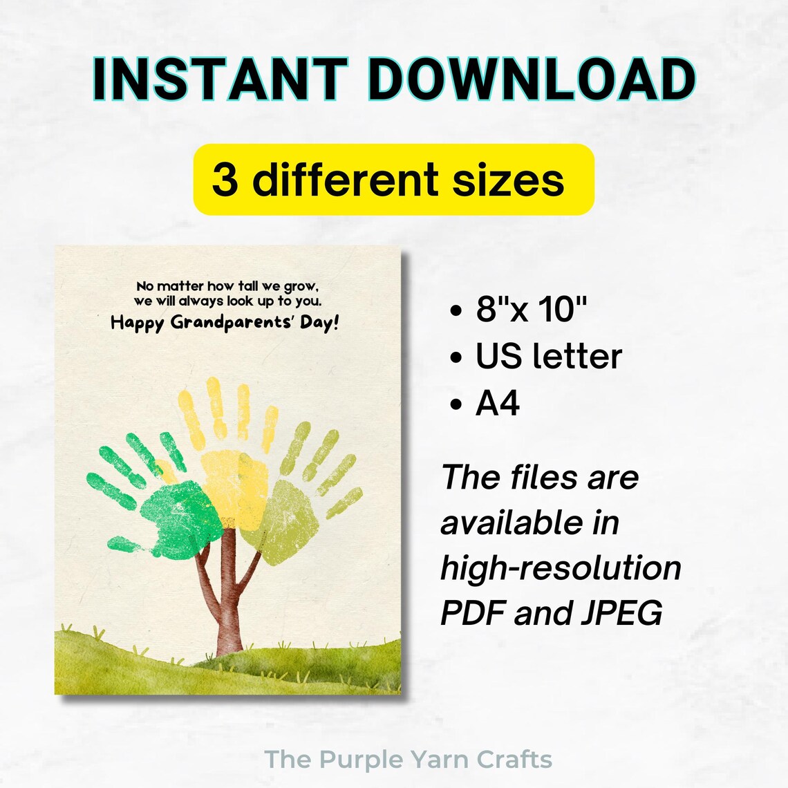 Grandparents' Day Handprint Tree , Grandparent's Day Handprint Craft ...