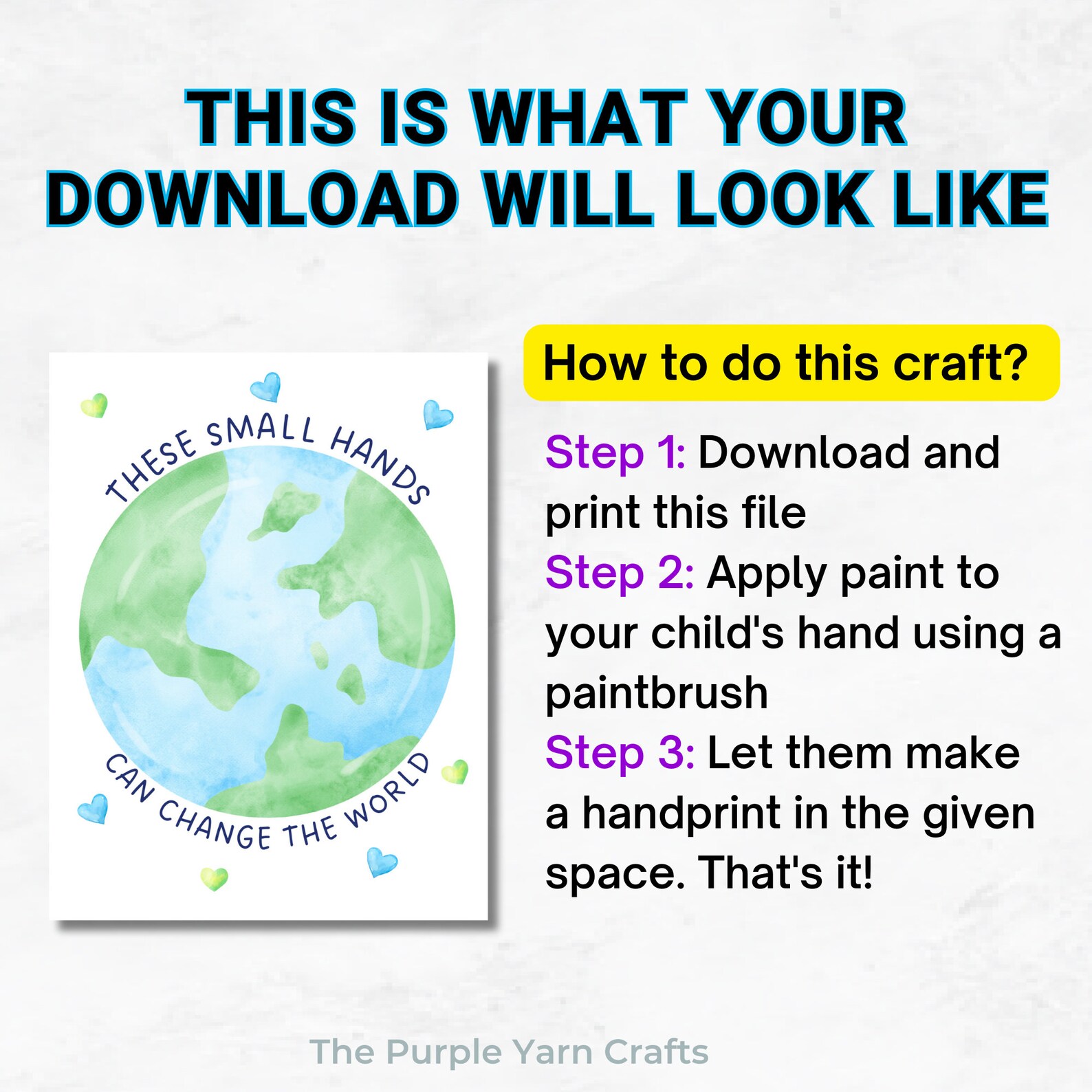 Earth Day Handprint Art, Small Hands Change the World, Earth Day ...