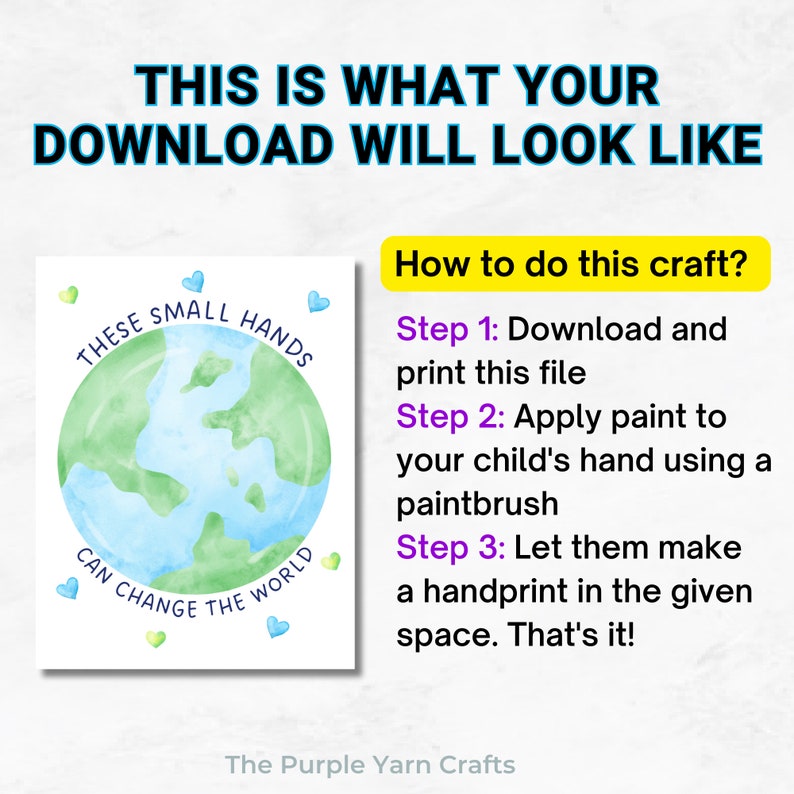 Earth Day Handprint Art, Small Hands Change the World, Earth Day ...