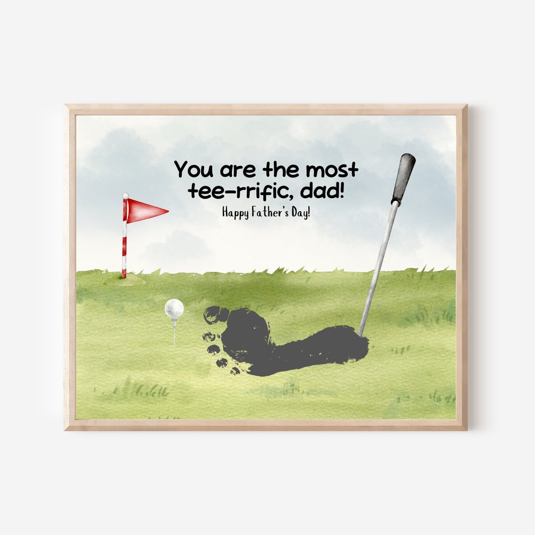 Father's Day Golf Footprint, Father's Day Golf Gift, Father's Day DIY ...