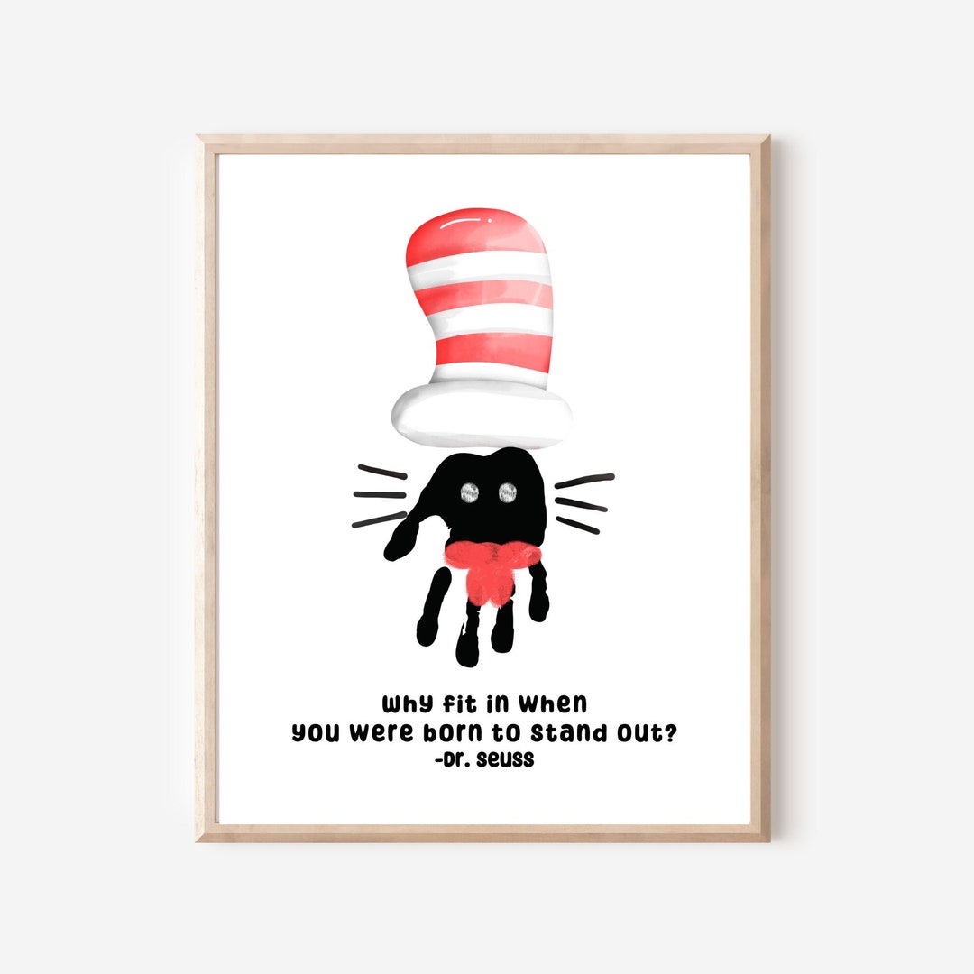 Cat in the Hat Handprint,dr. Suess Handprint,read Across America,dr ...