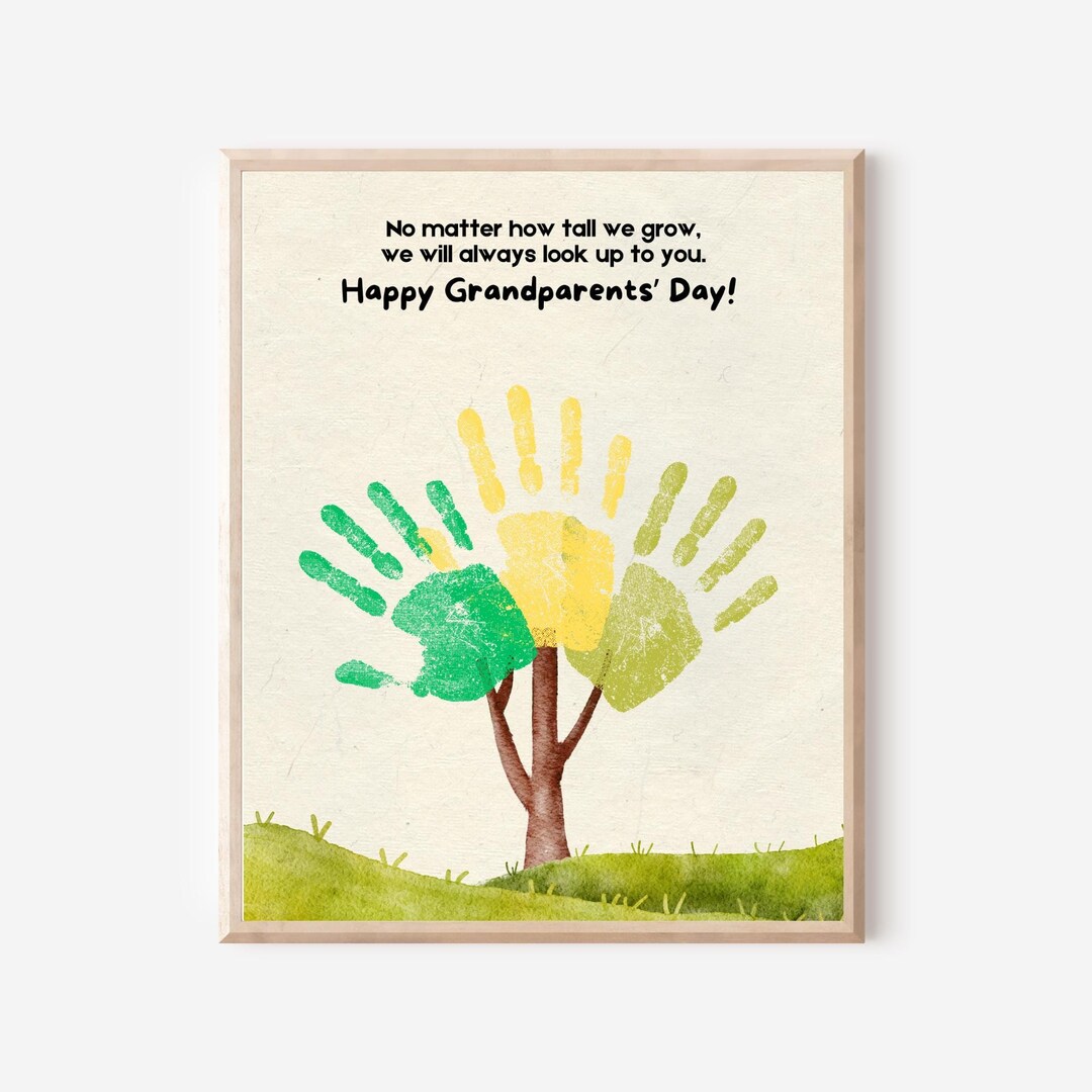 Grandparents' Day Handprint Tree , Grandparent's Day Handprint Craft ...