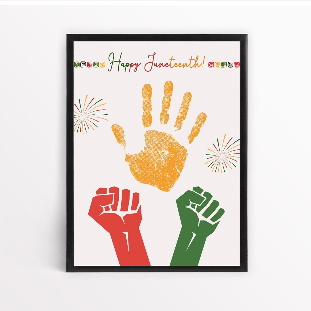 Happy Juneteenth Handprint, Juneteenth Craft, Juneteenth Activity ...