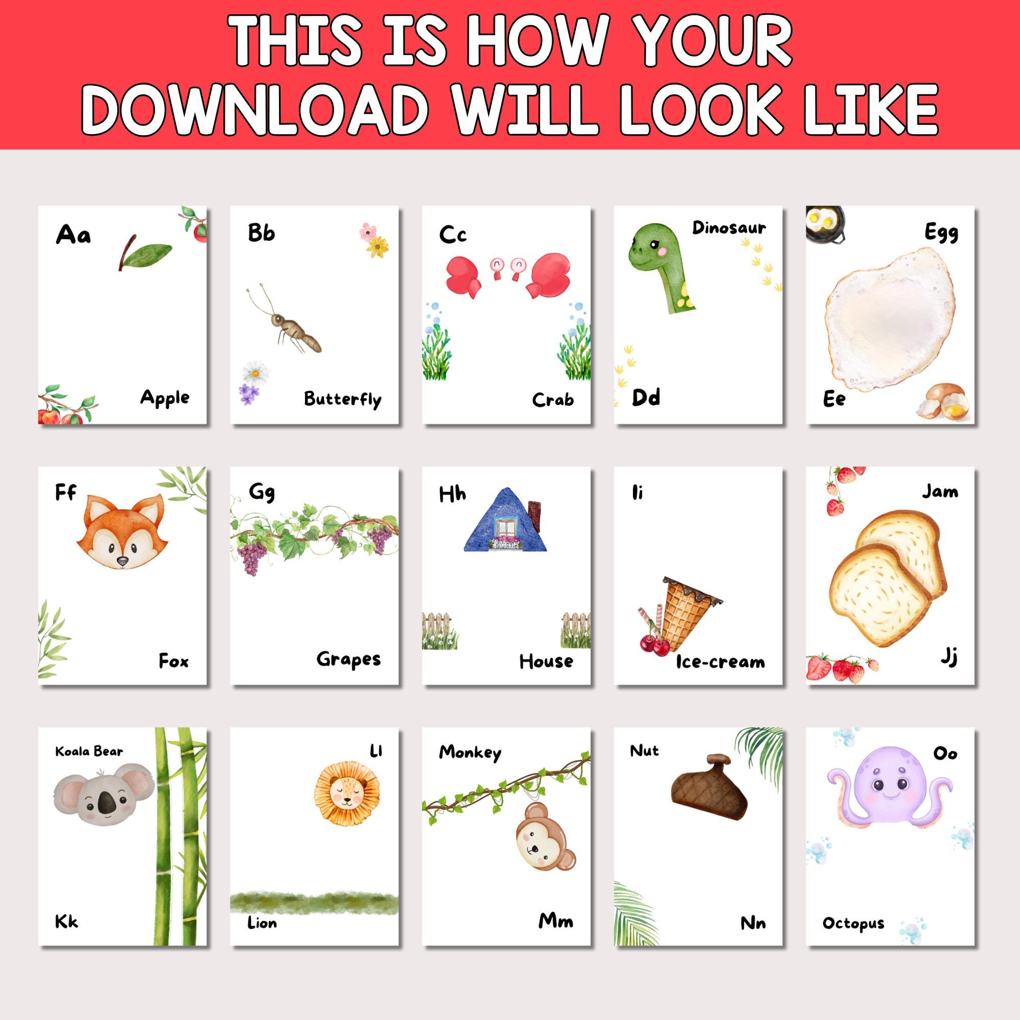 Alphabet Handprint Book, ABC Handprint Craft, DIY Alphabet Book, ABC ...