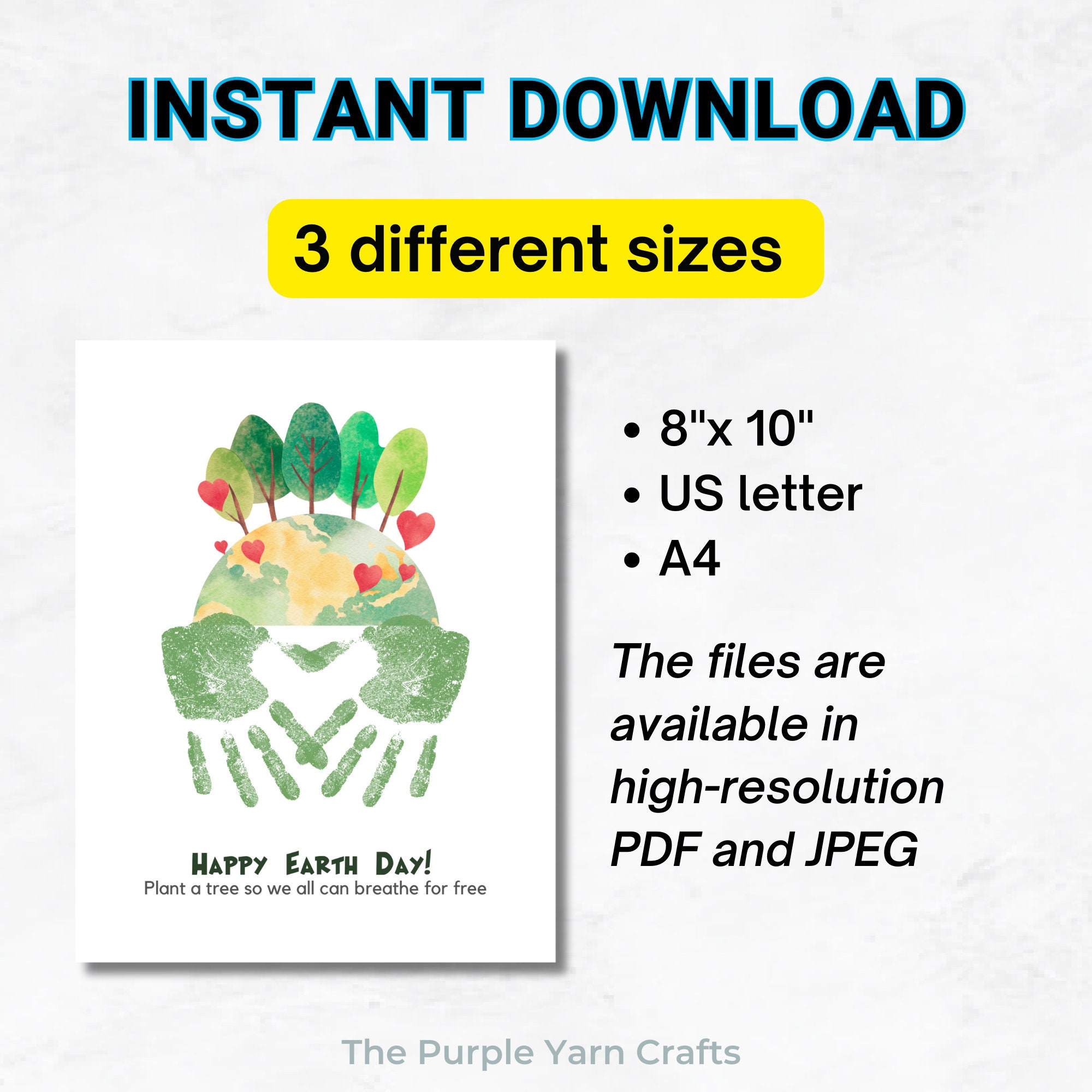 Plant a Tree Handprint Art, Earth Day Handprint, Handprint Craft ...