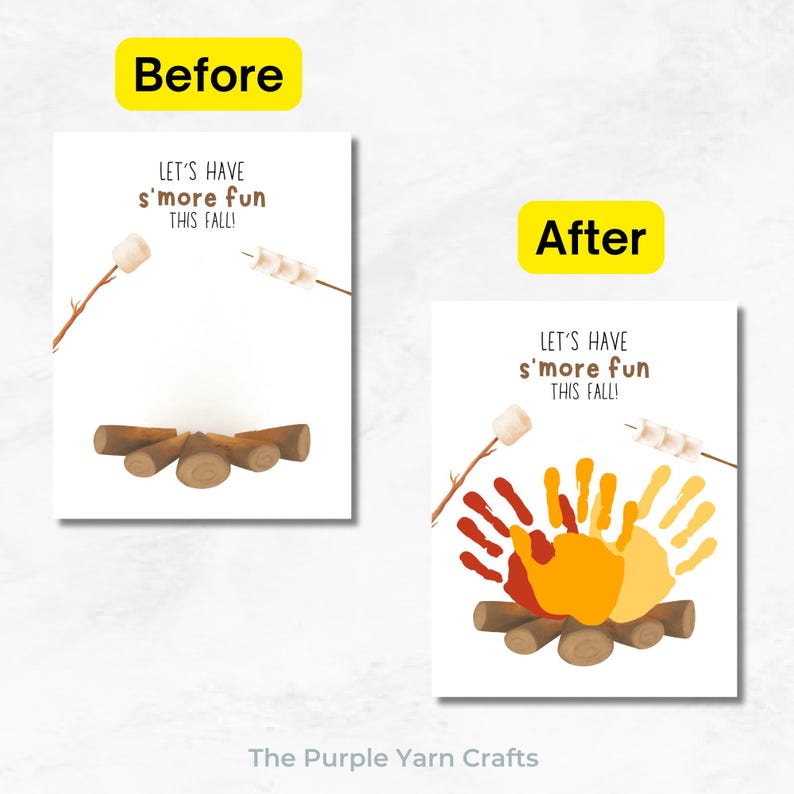 Fall Handprint Art, Campfire Handprint, Fall S'more Craft, Fall Daycare ...