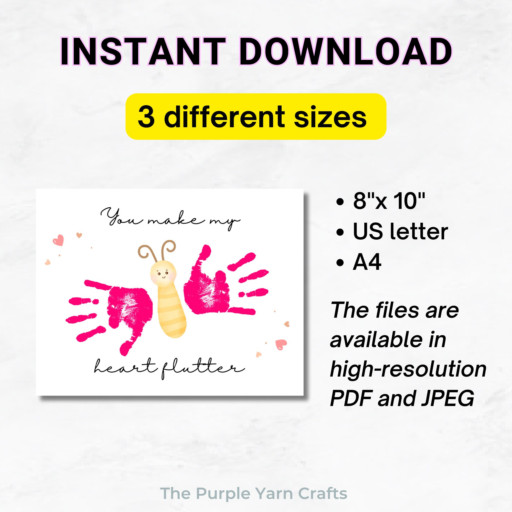 Butterfly Handprint, Valentine's Day Handprint, Preschool Valentines ...