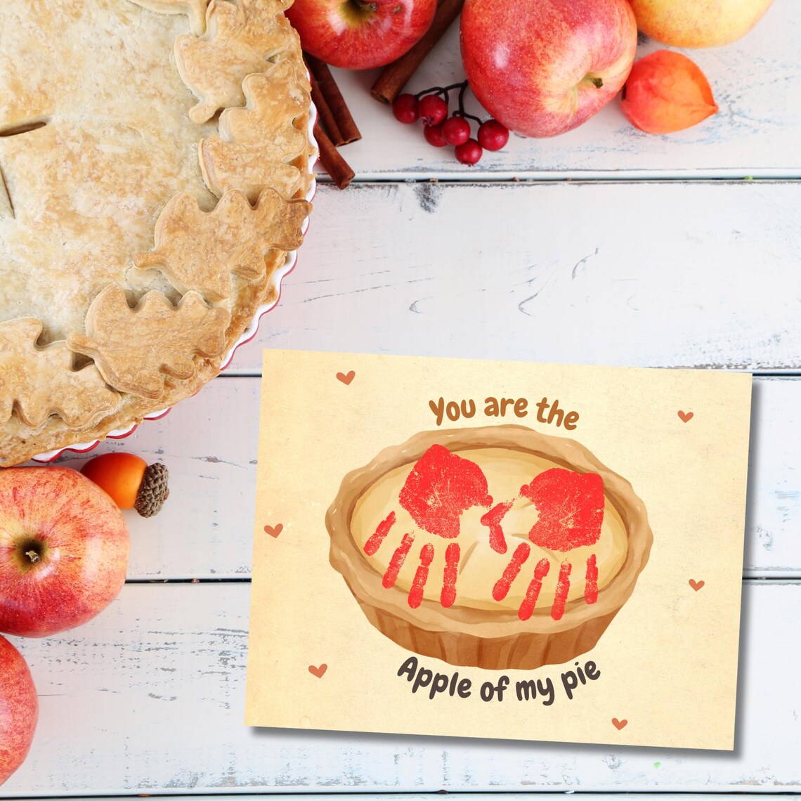 Fall Handprint Art, Thanksgiving Handprint, Apple Pie Handprint, Fall ...