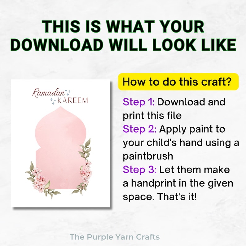 Ramadan Handprint, Ramadan Kareem, Ramadan Printable, Ramadan Gift ...