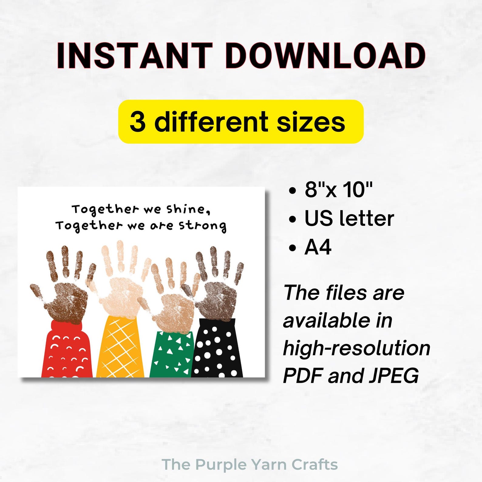 Diversity Handprint, MLK Day Handprint Craft, Black History Month ...