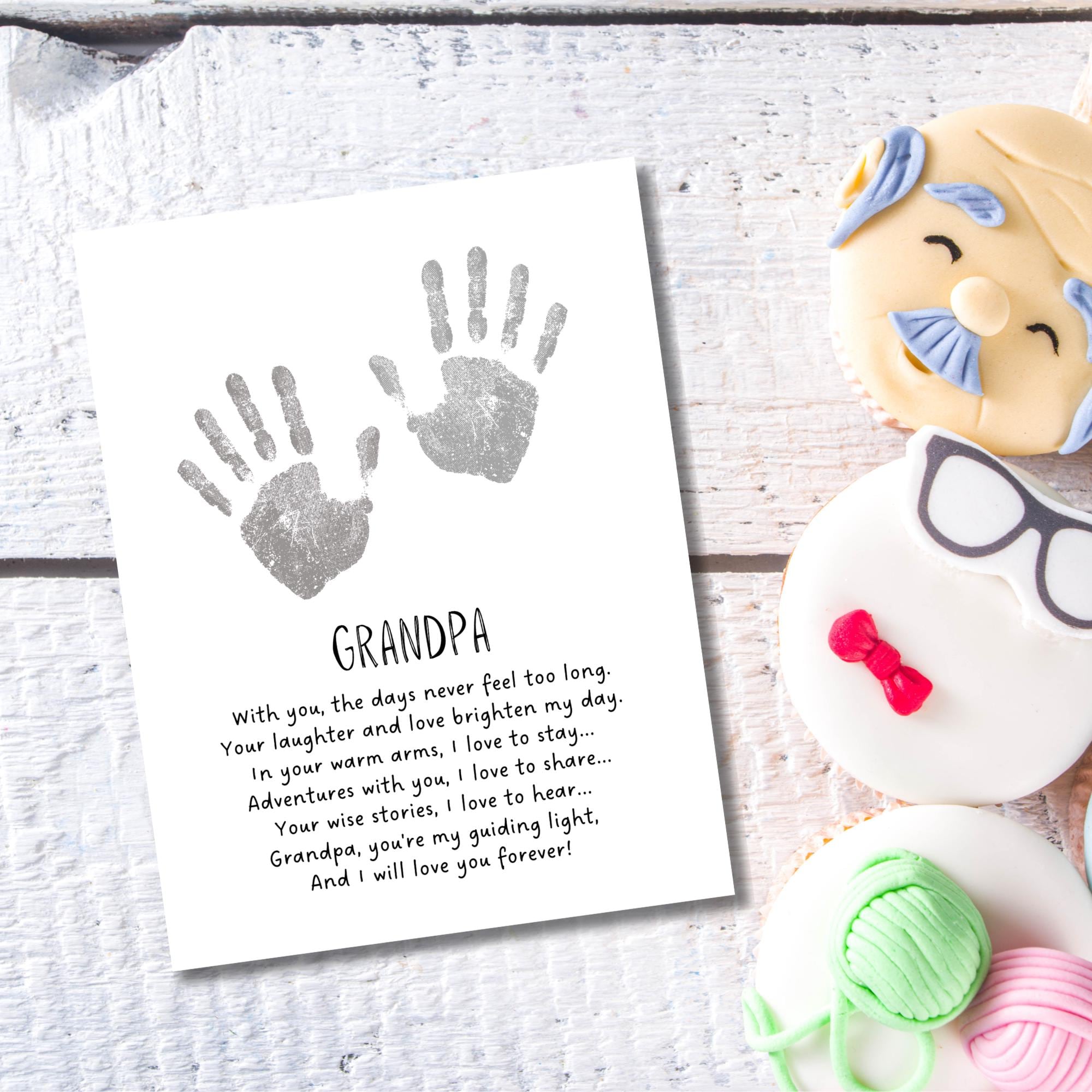 Grandpa Handprint Poem, Handprint for Grandpa, Grandparents Day ...