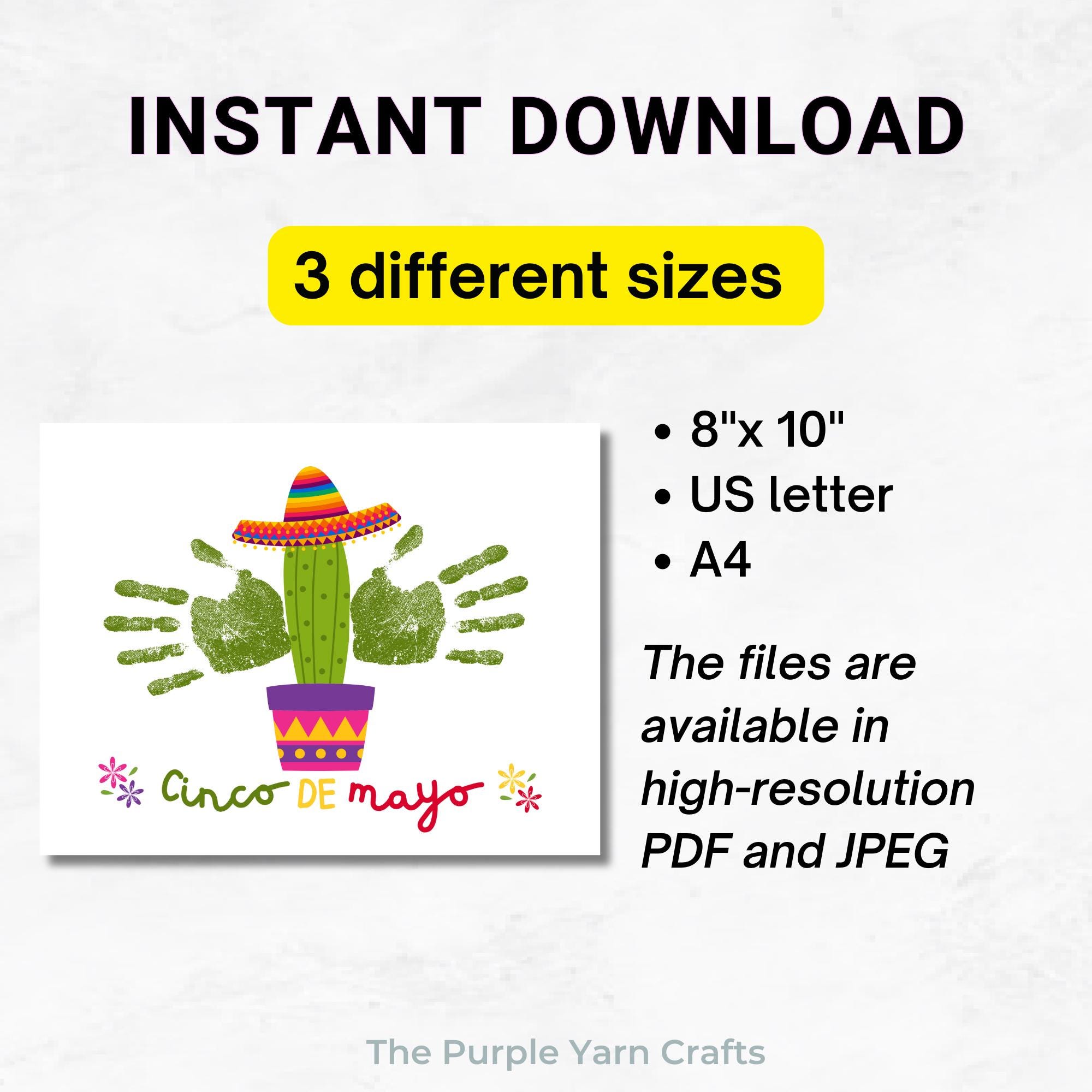 Cinco De Mayo Handprint Art, Cactus Handprint, Cinco De Mayo Preschool ...