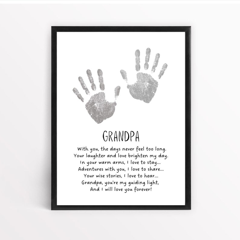 Grandpa Handprint Poem, Handprint for Grandpa, Grandparents Day ...