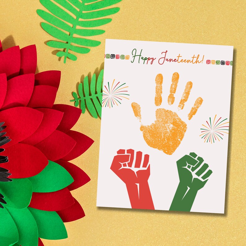 Happy Juneteenth Handprint, Juneteenth Craft, Juneteenth Activity ...