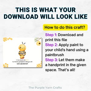 Grandparents Bee Handprint Craft, Grandparents' Day Handprint ...