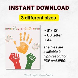 Happy Juneteenth Handprint, Juneteenth Craft, Juneteenth Activity ...