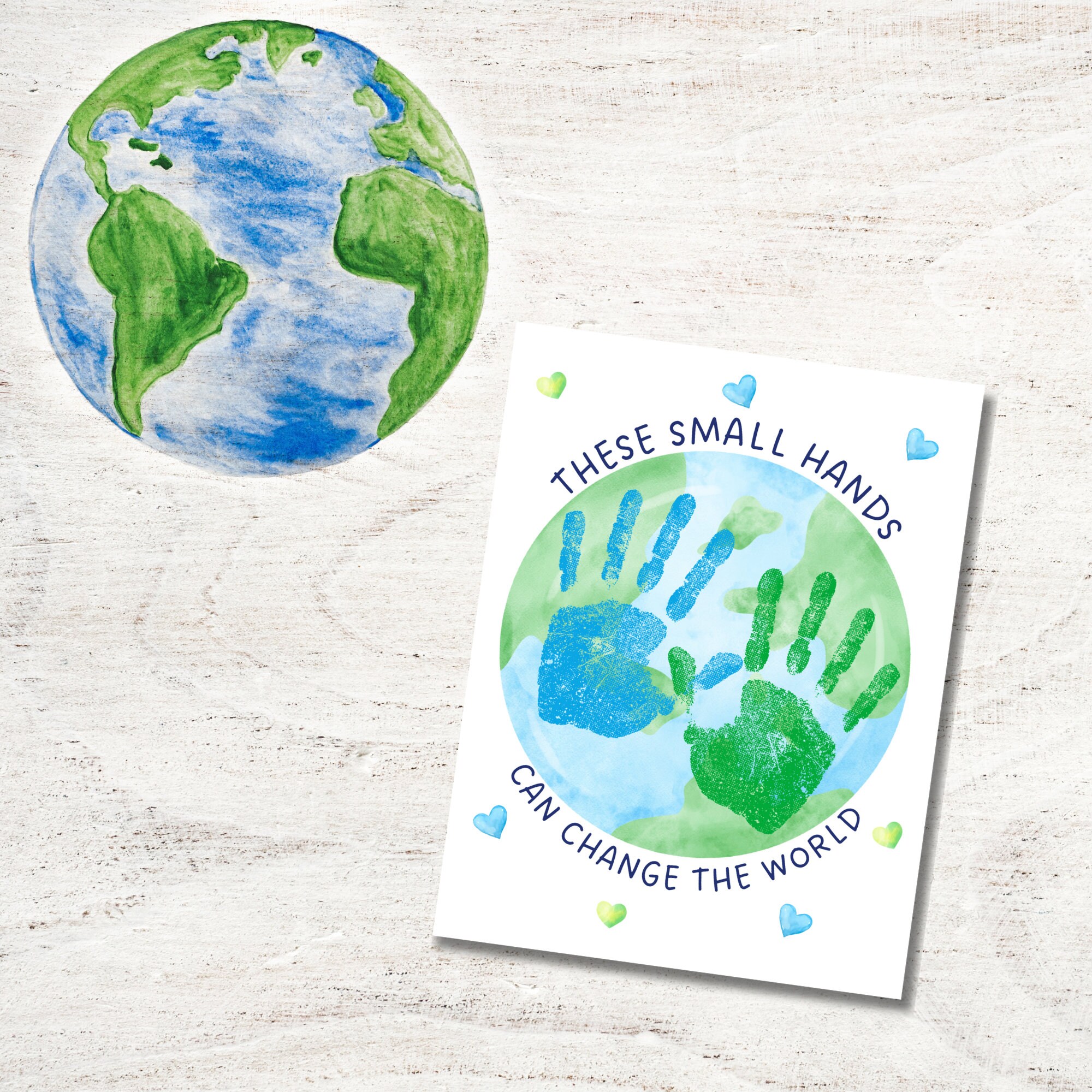 Earth Day Handprint Art, Small Hands Change the World, Earth Day ...