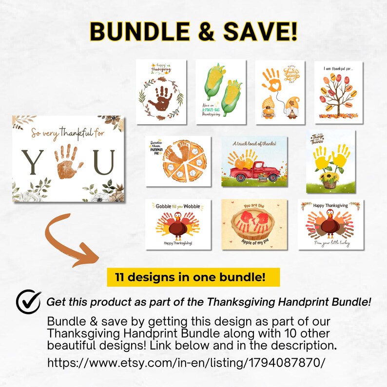 Thankful for You Handprint Craft, Thanksgiving Handprint Craft, Baby ...