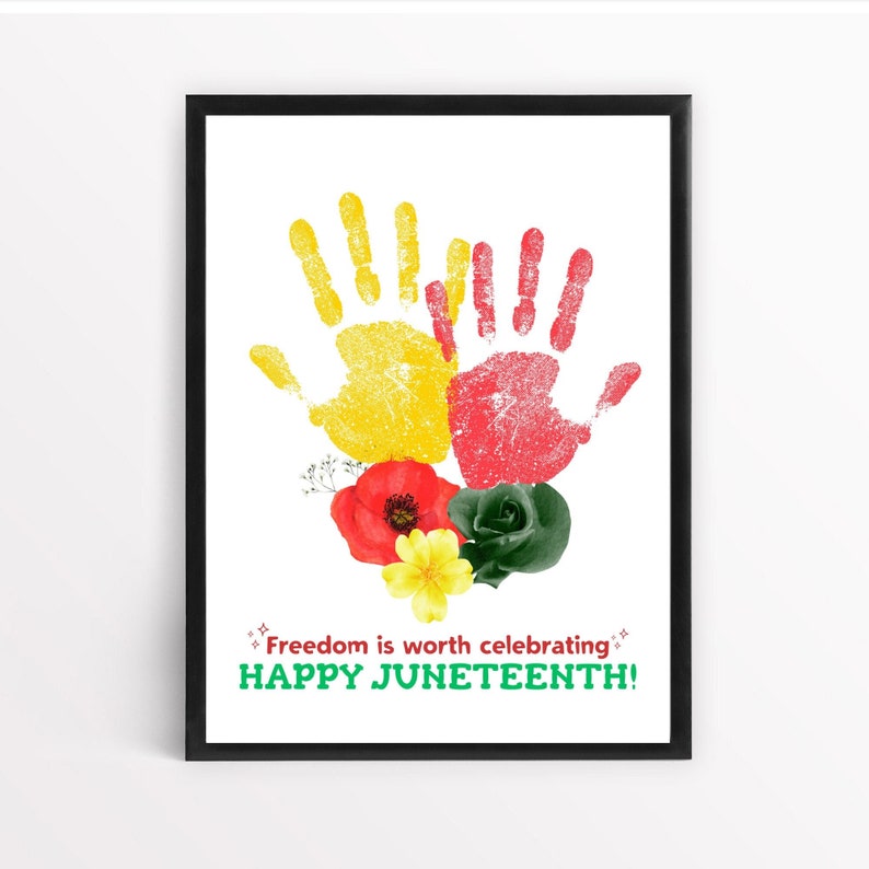 Juneteenth Handprint, Happy Juneteenth Craft, Juneteenth Activity ...