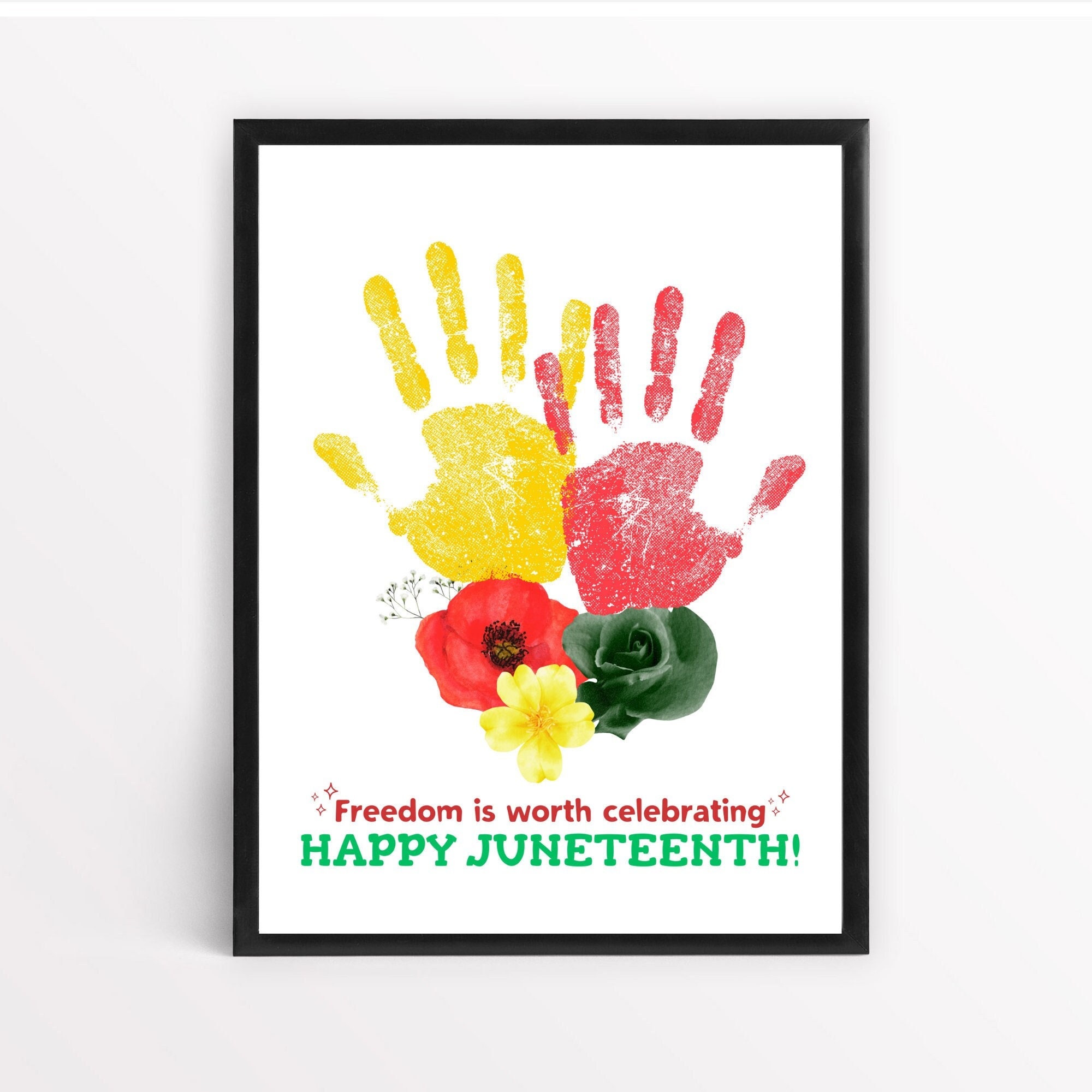 Juneteenth Handprint, Happy Juneteenth Craft, Juneteenth Activity ...