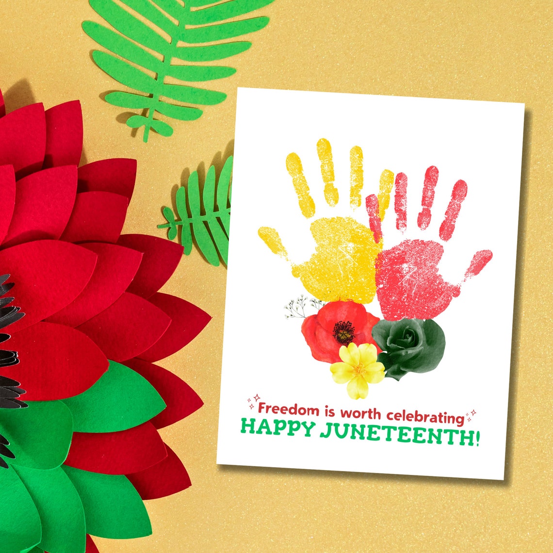 Juneteenth Handprint, Happy Juneteenth Craft, Juneteenth Activity ...
