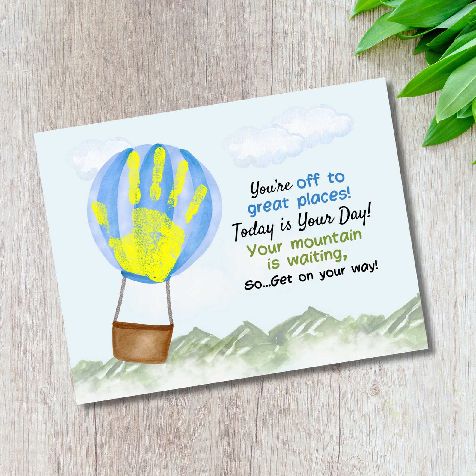 Oh the Places You'll Go Handprint, Hot Air Balloon Handprint, Last Day ...