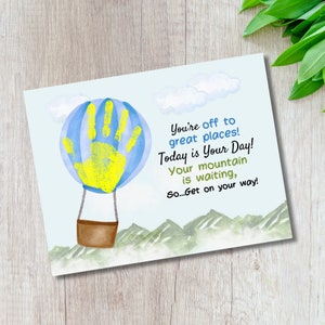 Oh the Places You'll Go Handprint, Hot Air Balloon Handprint, Last Day ...