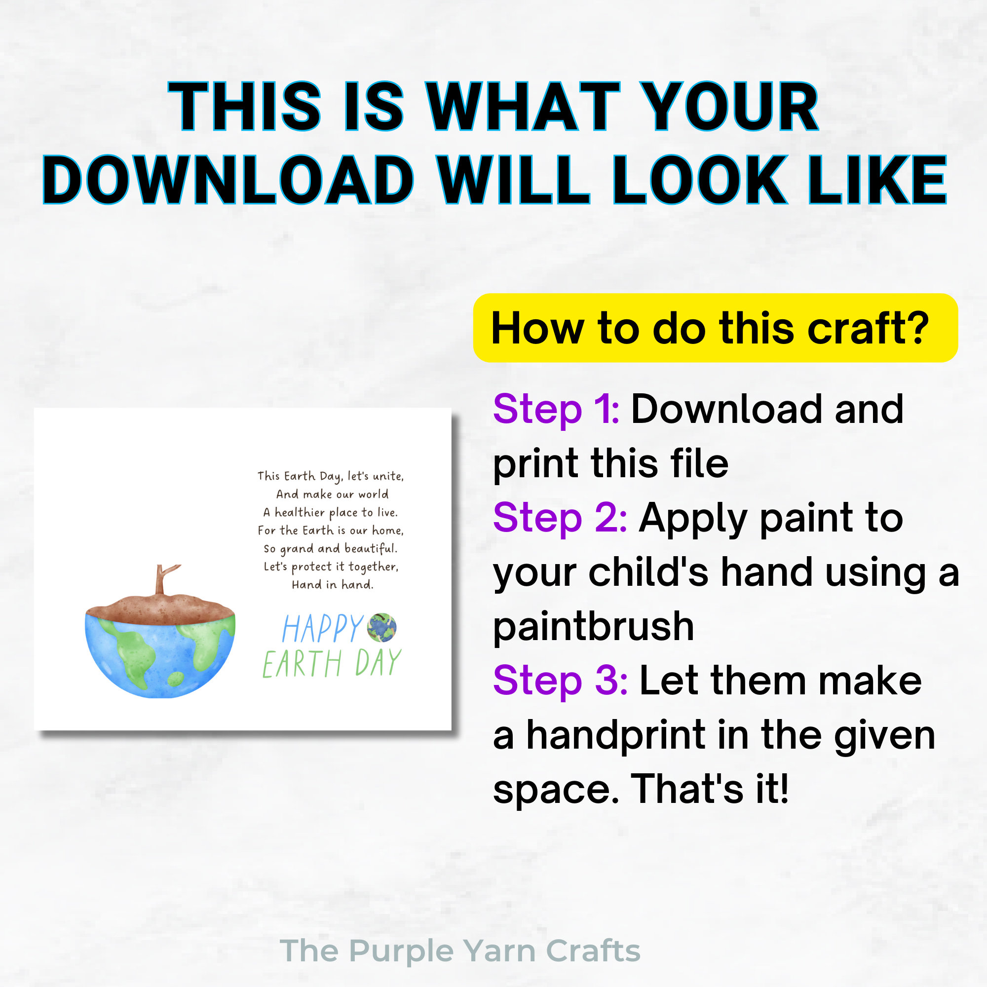 Earth Day Fingerprint Tree, Thumbprint Tree, Earth Day Printable, Earth ...