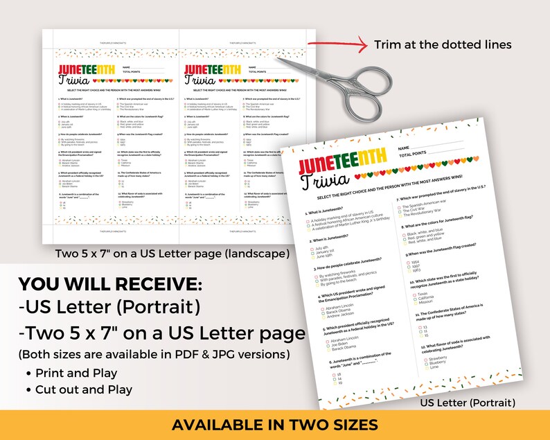 Juneteenth Trivia Game, Juneteenth Games, Black History Games ...
