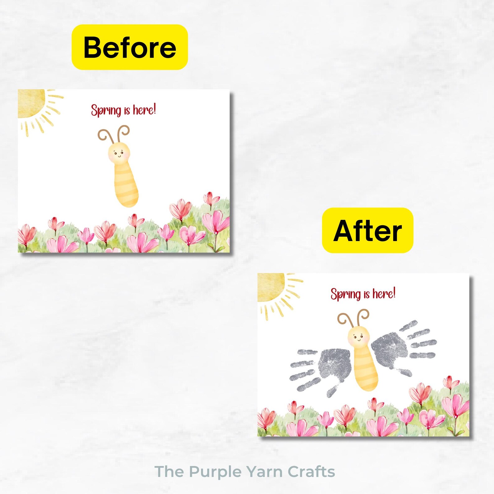 Butterfly Handprint Craft, Preschool Spring Craft, Spring Butterfly ...