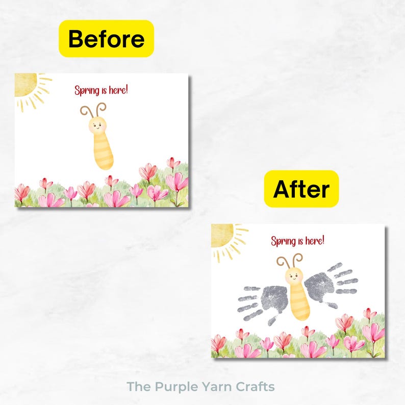 Butterfly Handprint Craft, Preschool Spring Craft, Spring Butterfly ...