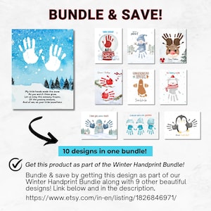 Snowflake Handprint Art, Winter Poem Handprint, Winter Craft Toddler ...