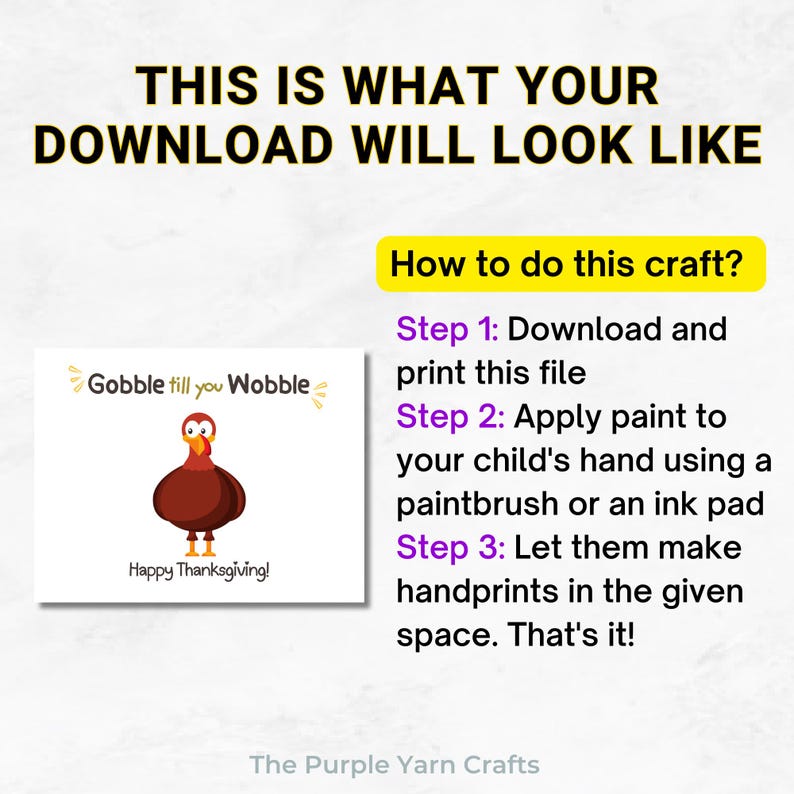 Gobble Till You Wobble Handprint Craft, Thanksgiving Handprint Craft ...