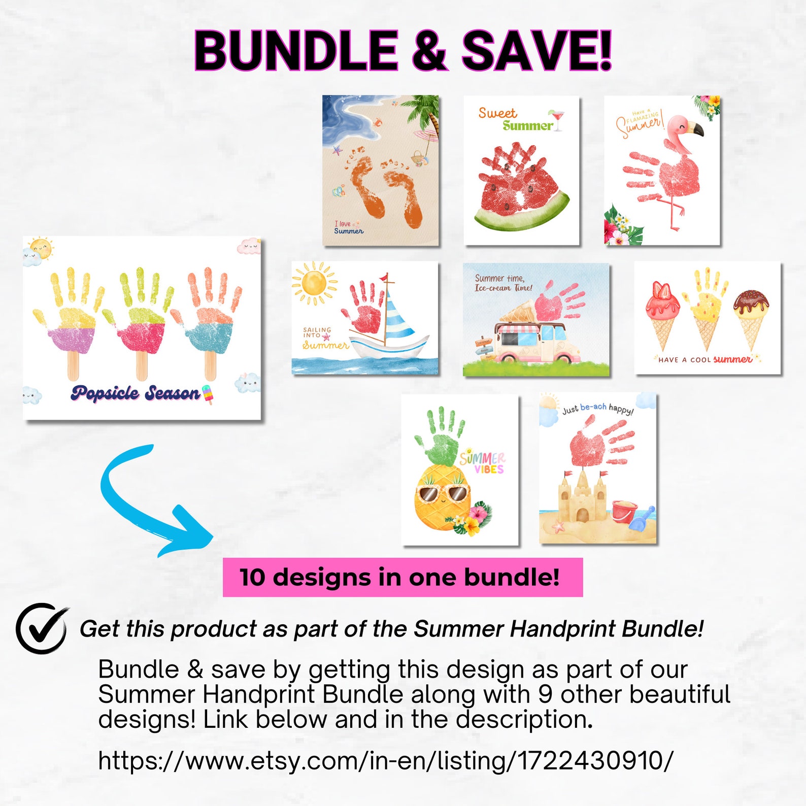 Summer Handprint Art, Popsicle Handprint, Summer Craft Kids, Baby ...