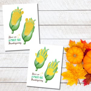 Sweet Corn Handprint Footprint Craft, Thanksgiving Handprint Craft ...